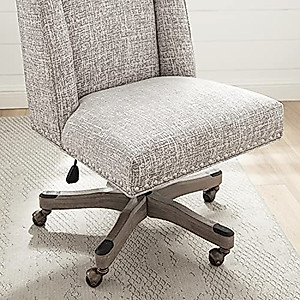 Linon Silver Grey Adjustable Clayton Office Chair, Aqua