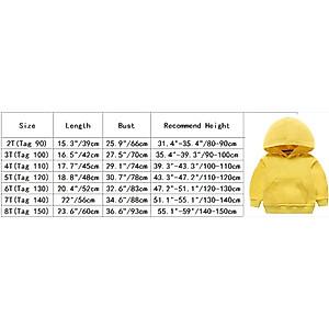 TeTii Baby Toddler Kids Boy Girl Solid Casual Pocket Hoodie Sweatershirt Pullover White