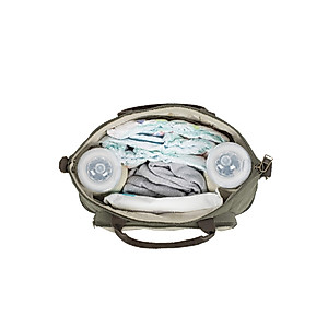 Humble-Bee Mini Charm Casual Style Expandable Stroller Organizer Purse - Built-in Cupholders Stroller Straps - Pebble Gray