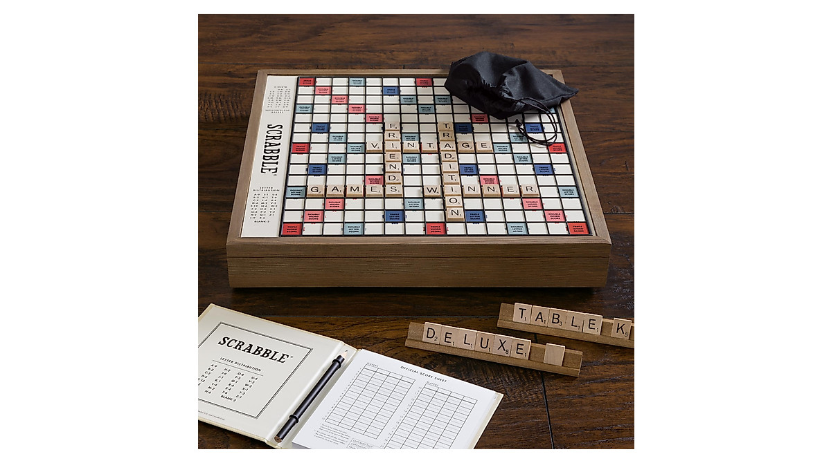 WS Game Co. Scrabble Deluxe Vintage Edition - Fun for All