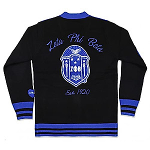 Zeta Phi Beta M7 Button Down Sweater [XL] Black