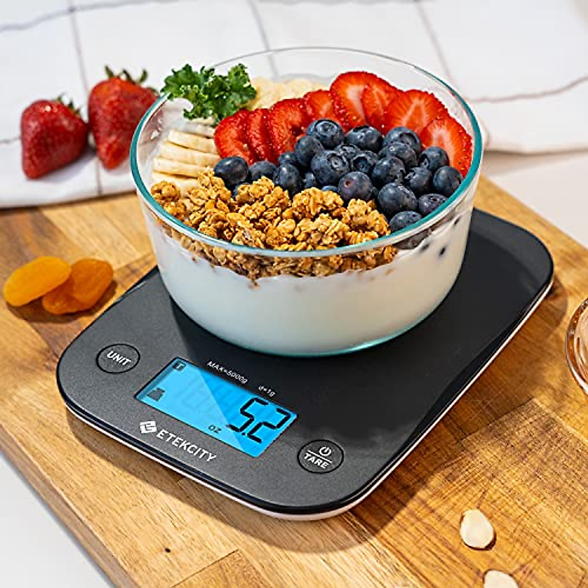 Etekcity Food Kitchen Scale, Digital Mechanical Weighing Scale, Grams and Oz for Weight Loss,Cooking, and Baking, Black