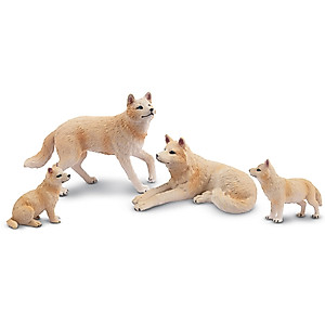 Toymany 8PCS Wolf Figures Forest Animals Toy Figurines - Realistic Jungle Zoo Animal Figurines，Educational Toy Cake Toppers Christmas Birthday Gift for Kids Boys Girls