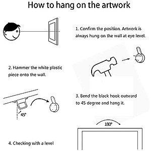 Yelash Couple Cow Pictures Wall Decor, Love Themed Canvas Wall Art Print, Curious Cow Painting Poster, Funny Farm Animal Mural for Bedroom Bathroom and Kitchen Framed (12"x12")