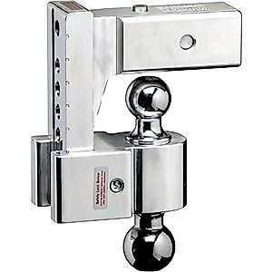 Fastway Flash STBM DT-STBM6625 Adjustable Silent Tow Ball Mount with 6 Inch Drop, 2.5 Inch Shank, and Chrome Plated Balls