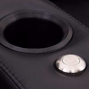 Octane Turbo XL700 Row of 2 Seats, Curved Row in Black Leather with Power Recline