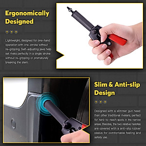 Mardatt 42Pcs Plastic Rivet Gun Set w 40Pcs 4Sizes Nylon Blind Rivets and 1Pcs Bonus Fastener Removal Tool, Hand Riveter Suitable for Automotive and More