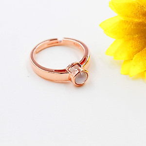 I Love You 100 Languages Projection Ring Couples Wedding Band Crown Tiara Engagement Promise Rings for Him and Her (Rose Gold & Crown)