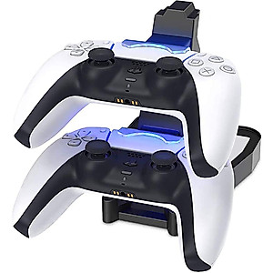 PS5 Controller Charger - Dual Controller Charging Station for PlayStation 5 DualSense with LED Indicator