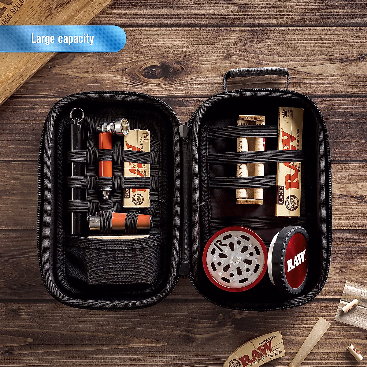 Epulse Smell Proof Box, Smell Proof Bag Case, Stash Containers, Small Lock Box, Vape Case, Pouch Travel, Smellproof Stash Bag for Accessories, Anti Smell Bags (8x6 in, Grey)