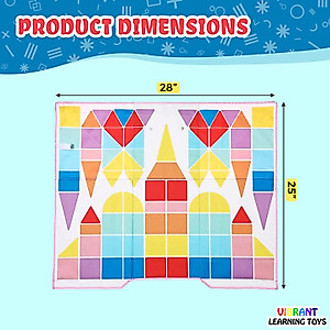 Vibrant Learning Toys Magnetic Tile Storage Bin & Interactive Play-Mat