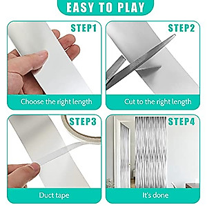 1.89 Inch x 262 ft Metallic Plastic Streamer Hanging Wedding Streamer Tape Showers Streamer Backdrop for Curtains Party Birthday Wedding Bridal Shower Decor (Silver)