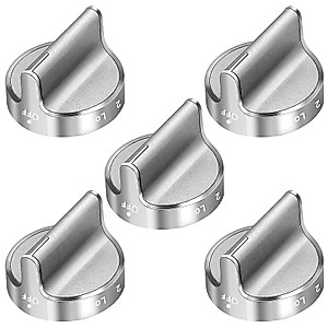 Beaquicy Upgraded W10766544 Gas Stove Knobs 5 Pack Burner Control Knobs Replacement for Whirlpool Range WFG540H0ES0 and Replaces W10430807 W10676228 4248219 AP5958476 PS10067059 EAP10067059