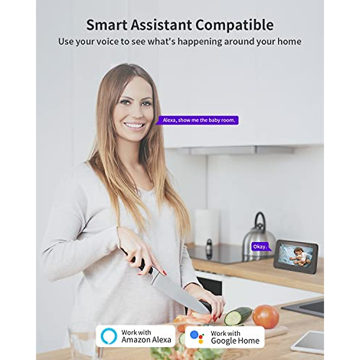 Xbro Security Camera and Baby Monitor, 1080P HD WiFi Indoor Camera Includes Night Vision, Motion&Sound Detection, 2-Way Audio, Cloud & SD Card Storage, Work with Alexa and Google Assistant, 3 Pack