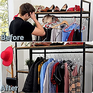 Clear Plastic Crystal Hangers for Clothes - Space Saving Heavy Duty - Durable Shirt & Coat Closet Hangers Dress Hangers, 12 Pack