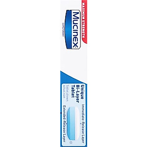Mucinex 12 Hour Maximum Strength 1200 mg Guaifenesin Extended-Release Tablets for Excess Mucus Relief, Expectorant Aids Excess Mucus Removal, Chest Congestion Relief, 7 Tablets