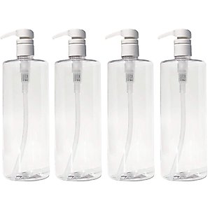 Smart Solutions Salon Grade Empty Pump Bottle (32oz, 4 Pack) with Lockdown Leak Proof Pump | BPA Free | Refillable Perfect for Lotion, Shampoo, Conditioner, Liquid Soap, Gel Sanitizers & Facial Cream