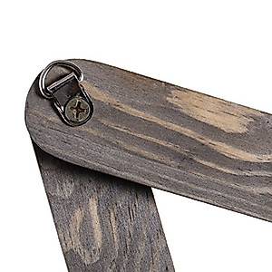 MyGift 10-Hook Rustic Gray Wood Expandable Accordion Peg Coat Rack Hanger