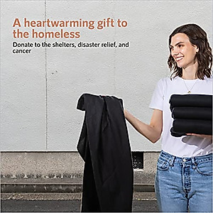 26 Pack of Ultra-Soft Fleece Black Bulk Blankets for Wedding Favors, Guests, Homeless and Outdoors, 50x60 & Have A Thickness of 160 GSM (Black)