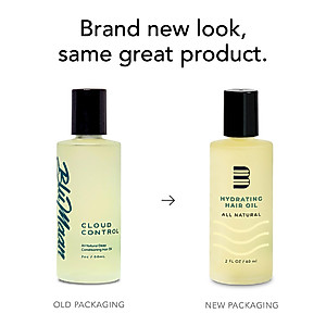 BluMaan Hydrating Hair Oil - Designed for Dry, Frizzy, Straight, or Curly Hair - 100% Natural Men's Hair Strengthening Oil - 60 ml / 2.0 oz