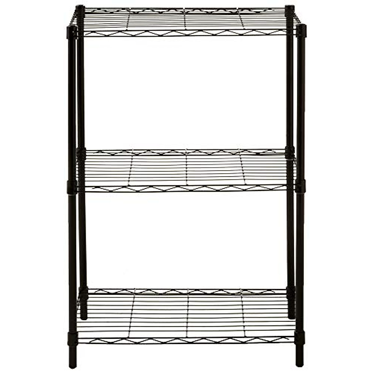 Home Basics Wire Shelving Storage Unit (3 Tier, Black)