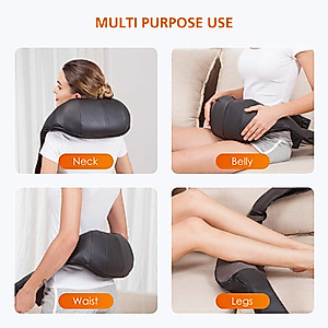 Snailax Shiatsu Neck and Shoulder Massager - Back Massager with Heat, Deep Kneading Electric Massage Pillow for Neck, Back, Shoulder,Foot,Body