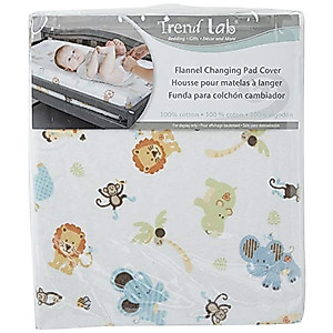Trend Lab Jungle Friends Deluxe Flannel Changing Pad Cover