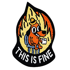 Ouyattle This is Fine Dog Rug, 2x3 Tufted Throw Rugs Non Slip Washable, Cute Funny Small Area Rugs for Bedroom Living Room Dorm, Cool Aesthetic Funky Shaggy Bathroom Rugs Funny Gift for her/him