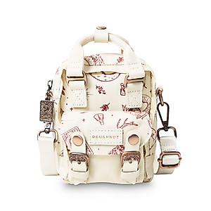 Doughnut Macaroon Tiny The Mystic Club Series 1L Women Girl Casual Crossbody Cell Phone Bag Purse Handbag (Cream x Brick)