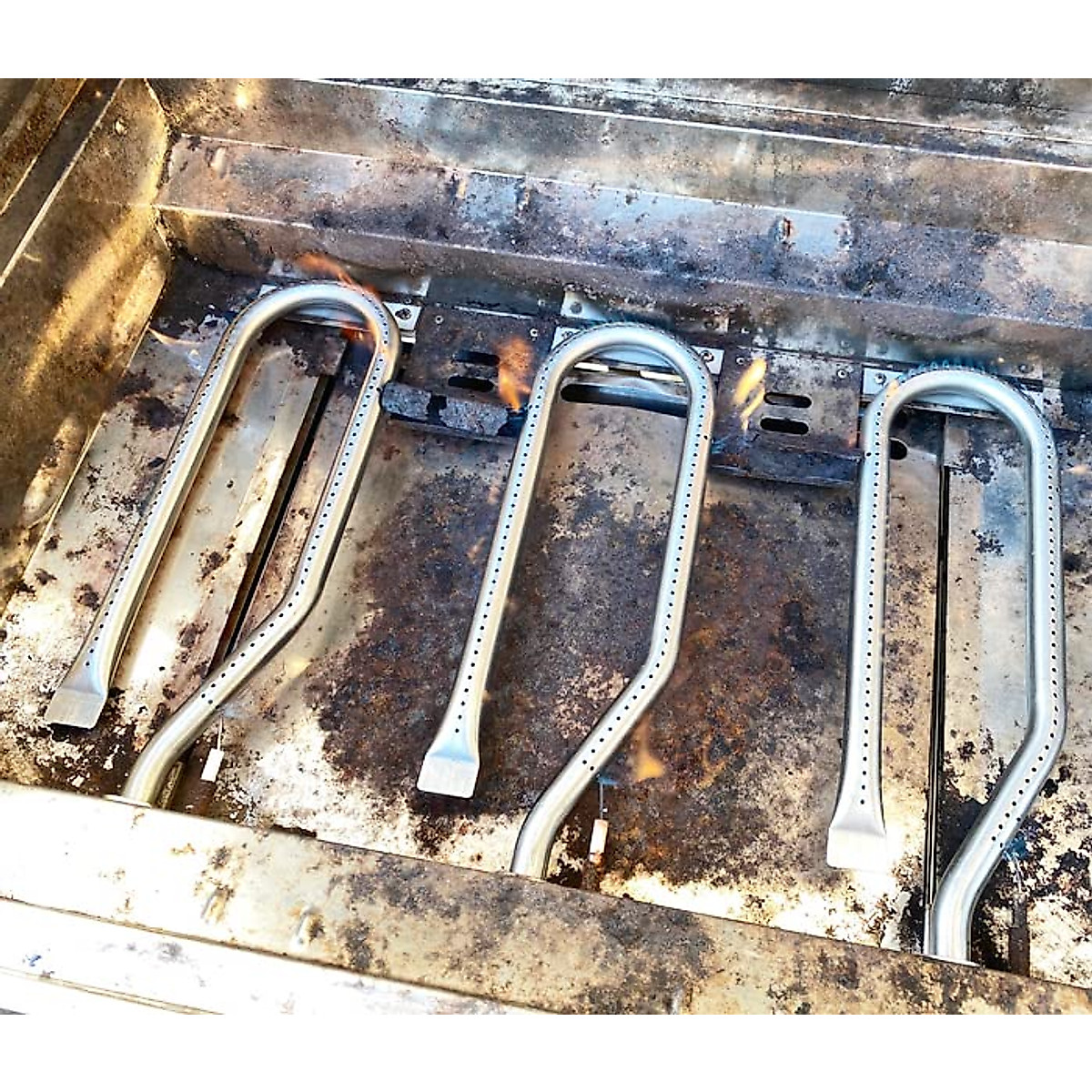 Htanch SN1231(4-Pack) SA3361(4-Pack) 15 13/16" Heat Plate and Burner Replacement for JennAir 720-0337, 7200337, 720 0337 and Nexgrill 720-0336, 720-0337, 730-0339,720-0511, 720-0512, 720-0586A