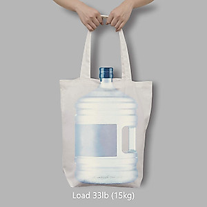 TOPDesign 2 | 6 | 12 Pack Super Strong Large 17"x16"x5" 10oz Cotton Canvas Tote Bag, Reusable Grocery Shopping Bags, Blank Natural Bags for Crafts, DIY Your Creative Designs (Pack of 2)