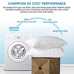 NEIPOTA Bed Pillows Standard Size Set of 2, Premium Down Alternative Cooling Bedding 20 x 26 White, Sleeping Pillow for Back, Stomach or Side Sleepers