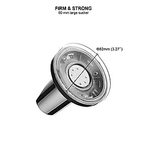 Shower Head Holder, Vacuum Suction Cup Handheld Shower Head Holder Bracket, Removable Polished Chrome Wand Holder for Bathroom