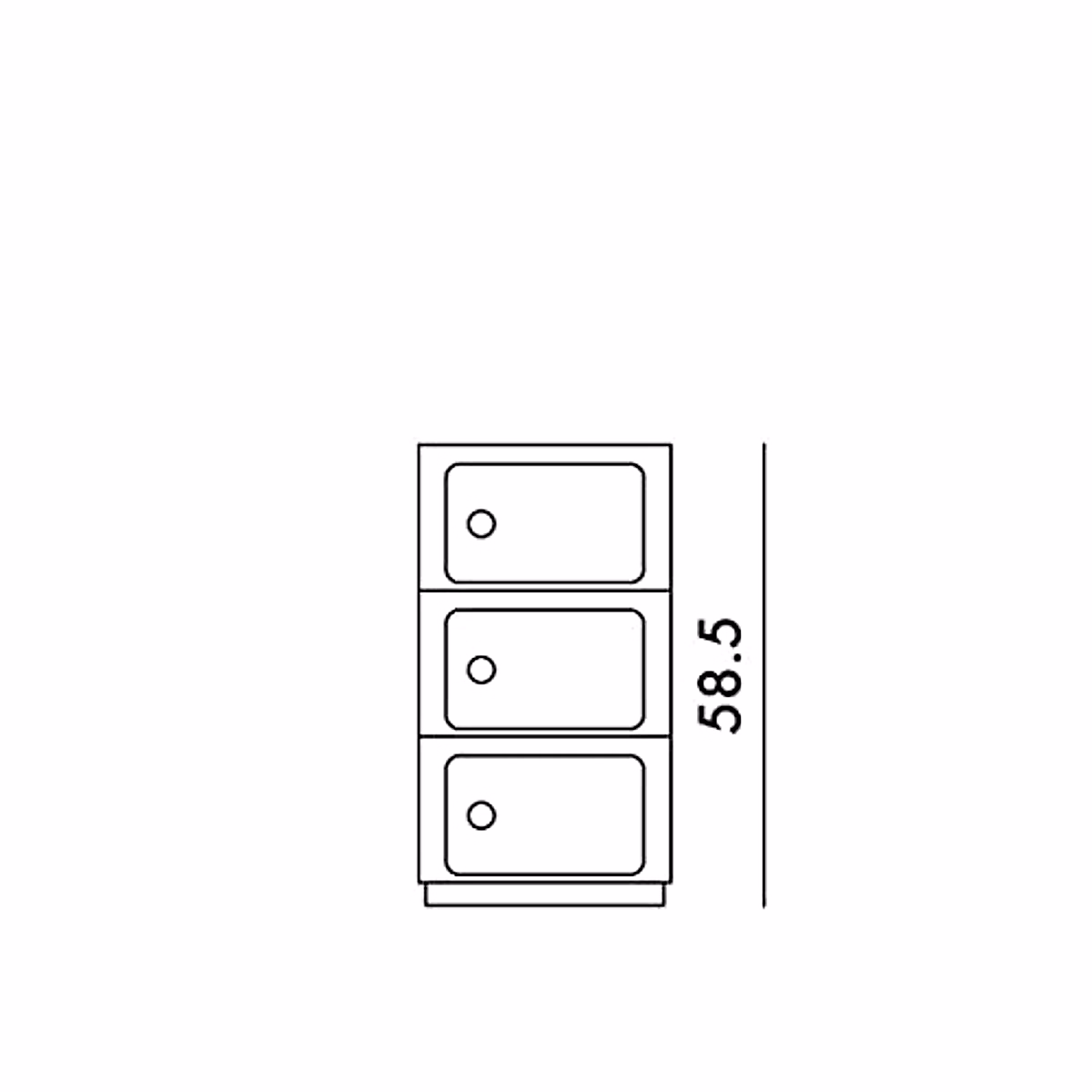 Kartell Componibili Drawer, Pack of 1, White