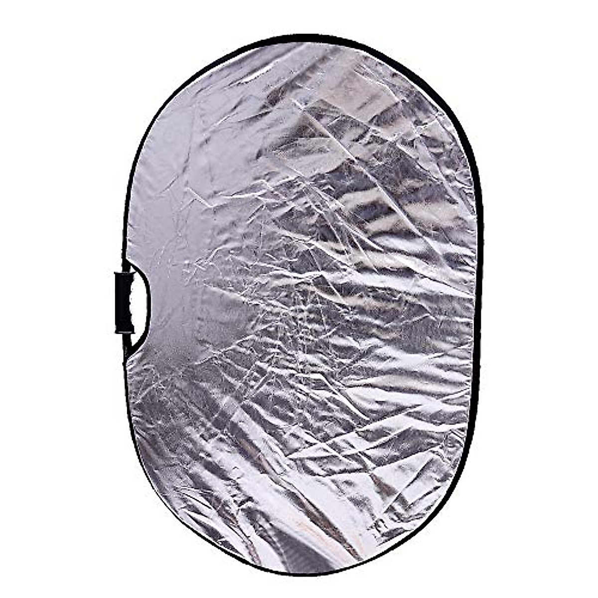 Portable Photography Silver and White Reflector Collapsible 2-in-1 Oval Reflector 23"x35" / 60x90cm Multi-Disc Light Reflector with Handle for Photo Studio Lighting & Outdoor Lighting