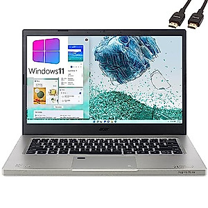 Acer 2023 Aspire Vero AV14 14" FHD Laptop Computer, 12th Gen Intel 10-Core i7-1255U, 16GB DDR4 RAM, 1TB PCIe SSD, WiFi 6, Bluetooth 5.1, Backlight KB, Fingerprint Reader, Windows 11, BROAG HDMI Cable