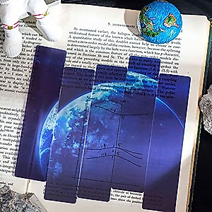 Houchu Translucent Bookmark Kids Gift Stationery Sun Moon Star Series School Supplies Note Marker Page Label Reading Assistant Reading Bookmark(E)
