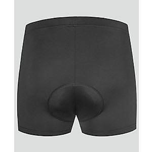 qualidyne Men's Cycling Underwear Shorts 4D Padded Bike Bicycle Undershorts MTB Liner Biking Underpants Black