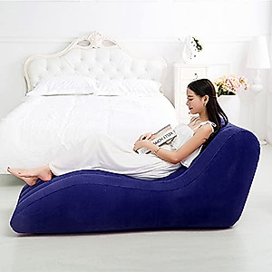 PLKO Inflatable Sofa with Household air Pump，Portable Inflatable Sofa Lounge Chair，Yoga Chaise Lounge,for Outdoor Movies,Indoor Living Room Bedroom