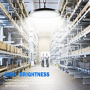 UTOMDORS UFO LED High Bay Light - 200W 16000lm Shop Light for Garage Lights Ceiling Led Super Bright 6500K,for Workshop, Warehouse, Factory, Work, Space, Commercial Lamp Lighting Fixture