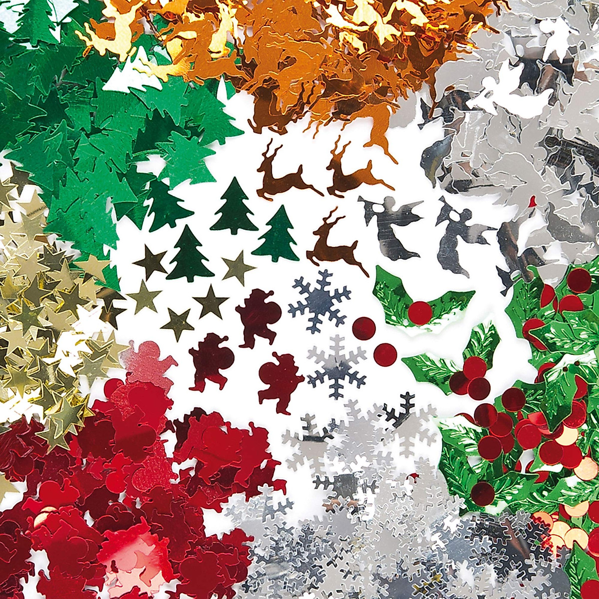 Baker Ross Christmas Sequins Value Pack — Kids' Crafts and Art Projects, Cards, Party Bags, and Decorations (56g)