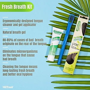 Fresh Breath Kit for Bad Breath - Tongue Scraper & Cleaner with Cleaning Gel – All Natural Treatment