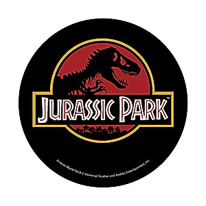 Jurassic Park Classic Logo T-Rex Skeleton PopSockets PopGrip: Swappable Grip for Phones & Tablets
