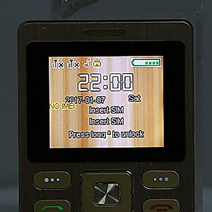 1.77 HD Color Screen Phone, Mini Card Mobile Phone, Ultrathin Cell Phone with 3.5mm Headset Port, Bluetooth Dialer Dual SIM, Intelligent Antiloss Fuction(Silver)