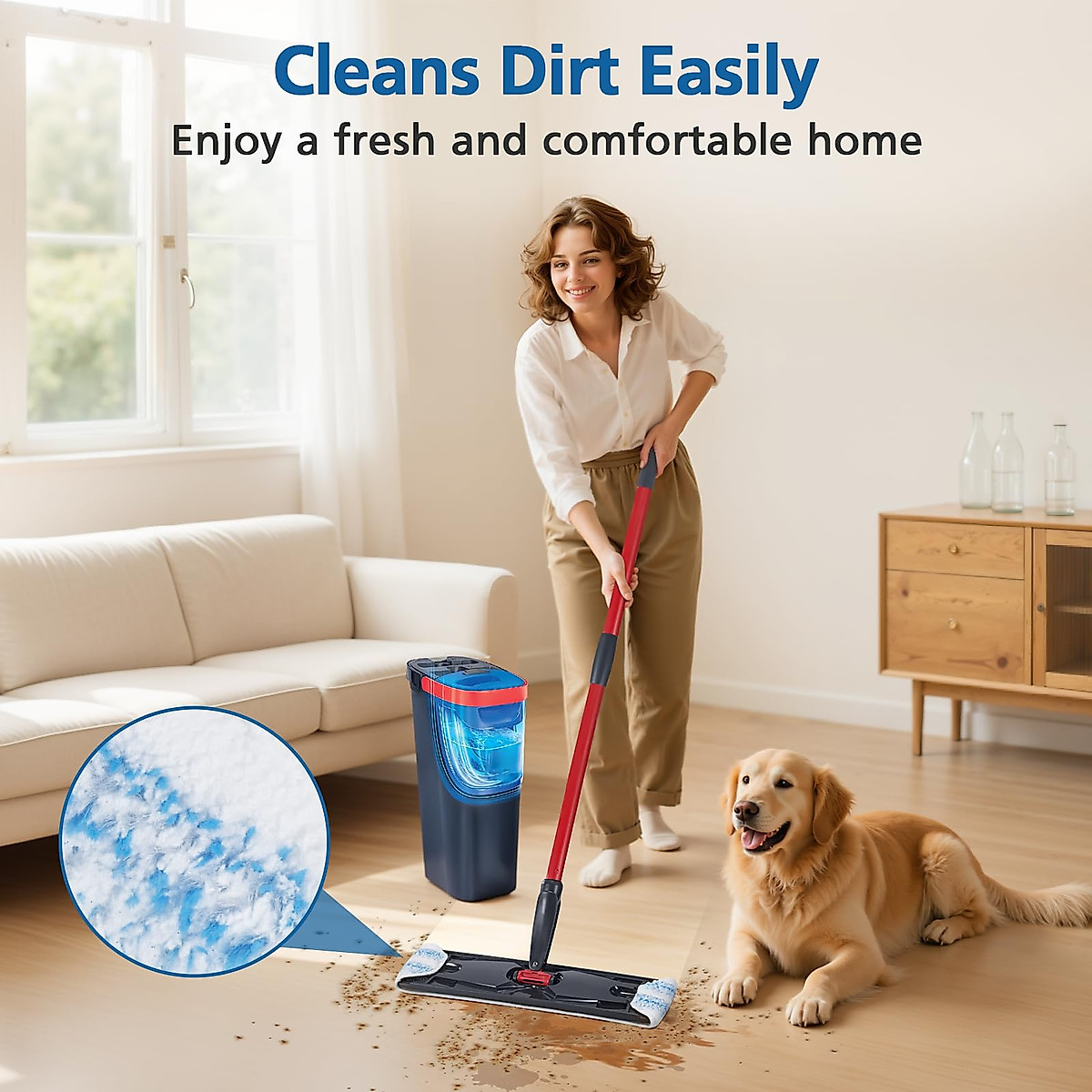 Vacuum Mop Replacement Pads, Compatible with Roborock S7 S7+ T7 T7S T7S Plus S7MaxV S7MaxV Plus S7MaxV Ultra Robot Vacuum, Washable Mop Cloth Rags Reusable Soft Mopping Pad Parts Accessories(6 Pcs)