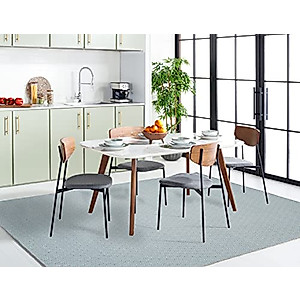 SAFAVIEH Montauk Collection Area Rug - 5' x 8', Ivory & Light Blue, Handmade Flat Weave Cotton, Ideal for High Traffic Areas in Living Room, Bedroom (MTK515D)