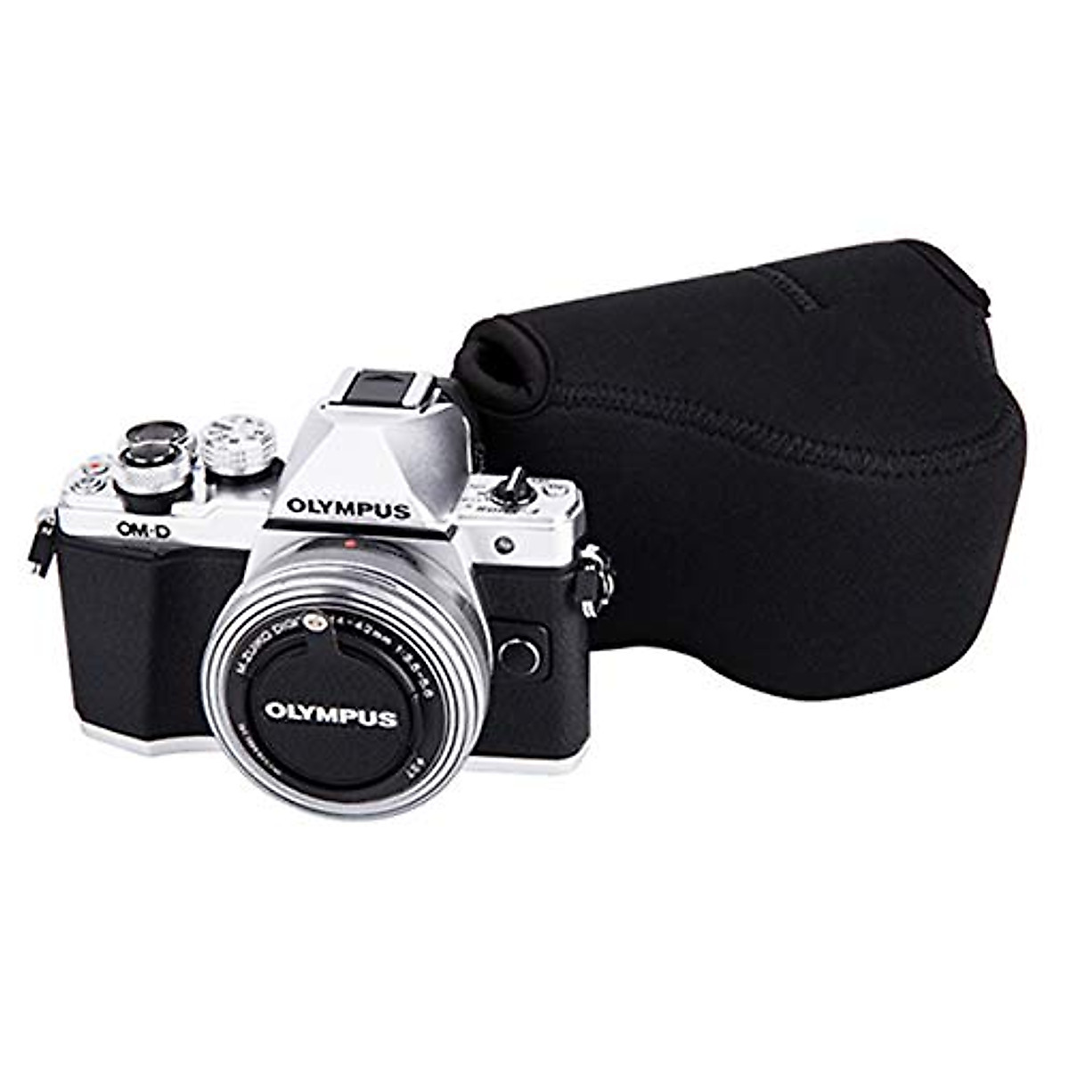 JJC Black Ultra Light Neoprene Camera Case, Compatible with X-E4 X-T30 II X-T30 X-T20 X-T10 +Short Prime Lens, 18mm F1.4/ 27mm F2.8/ 35mm F2, Pouch Bag Fuji X100V X100VI, Compact Size 127x85x84mm