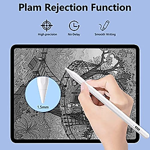 Stylus Pen for iPad 2023-2018, Active Pencil for Apple iPad 10th/9th Gen with 4X Fast Charging & Palm Rejection, iPad Pen for iPad 8/7/6th, iPad Air 5/4/3rd, iPad Pro 11/12.9inch & iPad Mini 5/6th