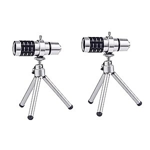 NOLITOY 2pcs Smartphone Phones celulares Smartphone Phone Stand Tripod Phone fisheye Lens 10x Macro Lens for Cell Phone Clip-on Cell Phone Lens 12X Mobile Phone Lens Telescope Lens Suite