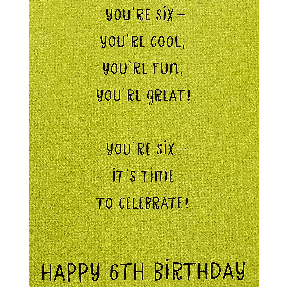 American Greetings 6th Birthday Card (Time to Celebrate)